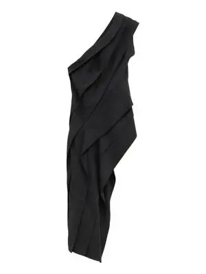 Bottega Veneta Asymmetrical Draped Top - Black