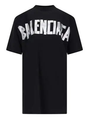 Balenciaga Tape Type Oversized T-shirt - Black