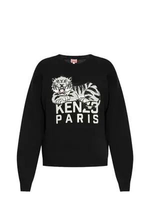 Kenzo Embroidered Crewneck Jumper - Black