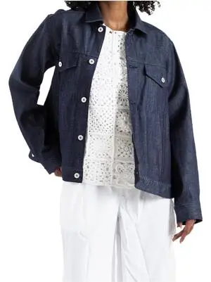 Comme Des Garçons Long-sleeved Denim Jacket - Indigo