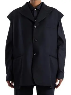 Comme Des Garçons Collared Casual Jacket - Black