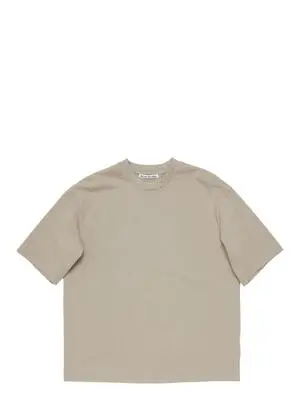Acne Studios Logo-embroidered Cotton T-shirt - Cement Ash