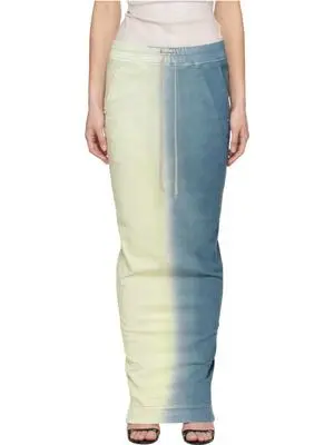 Rick Owens Drawstring Maxi Skirt - Toothpaste Color