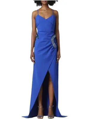 Balmain Embellished Maxi Dress - Blue