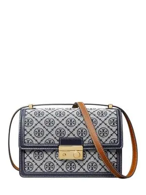 Tory Burch T Monogram Shoulder Bag - Navy Blue
