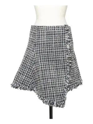 SACAI Sacai Tweed Skirt With Raw Edge Hem