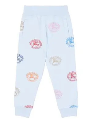 Burberry Burberry EKD-Print Cotton Track Pants Blue