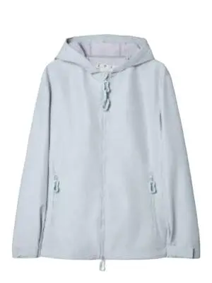 Off-White Zip-up Hooded Windbreaker With Logo Detail - White