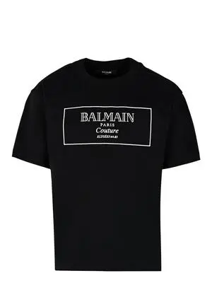 Balmain Logo Print T-shirt - Black