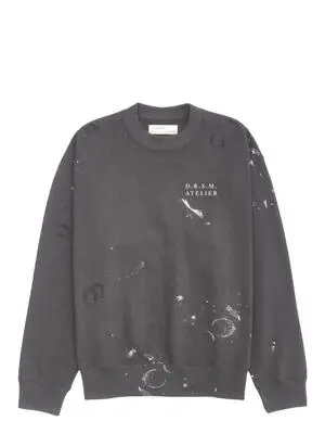 DOMREBEL Atelier Crewneck Sweater - Coal Paint