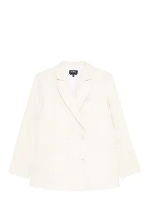 A.p.c. Lucy Double-breasted Blazer - White