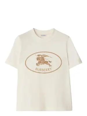 Burberry Burberry Knight Stamp Crewneck T-Shirt Chalk