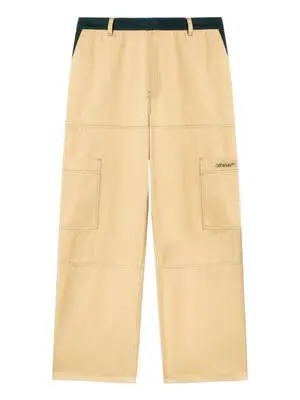 Off-White Logo Embroidered Cargo Pants - Nude