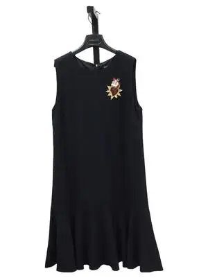 Dolce & Gabbana Sleeveless Embellished Dress - Black