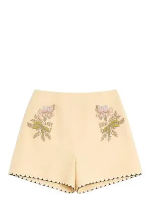 Valentino Garavani Valentino Embroidered Shorts Birch