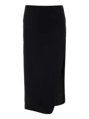 ANN DEMEULEMEESTER Wrap Midi Skirt - Black