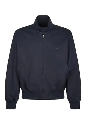 A.p.c. Stand Collar Zip-up Jacket - Black