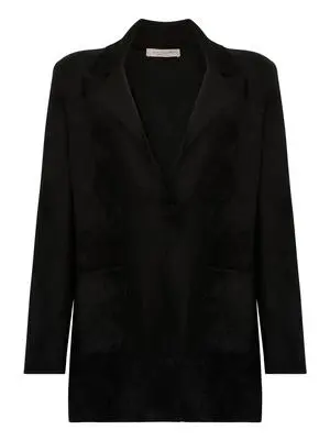 D.exterior Single-breasted Blazer - Black