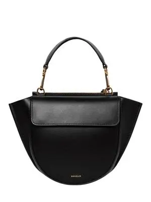 WANDLER Hortensia Foldover Top Mini Bag - Black