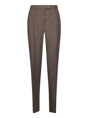 Max Mara Belt Ring Casual Pants - Brown