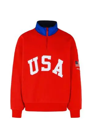 Polo Ralph Lauren Polo Ralph Lauren USA Teddy Zip Sweatshirt Red