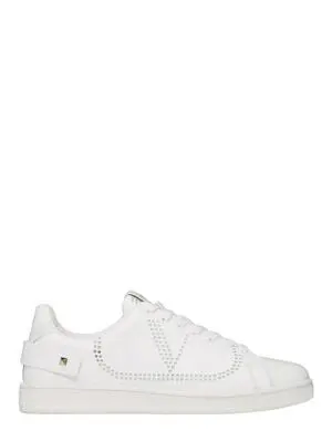 Valentino Garavani Backnet Calfskin Sneakers - White