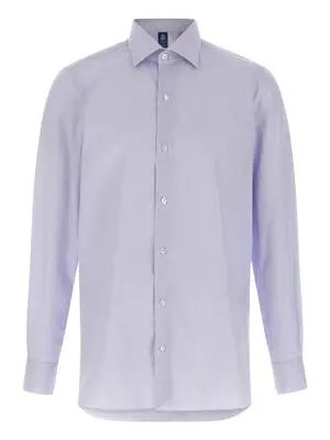 FINAMORE 1925 Striped Button-up Shirt - Gray