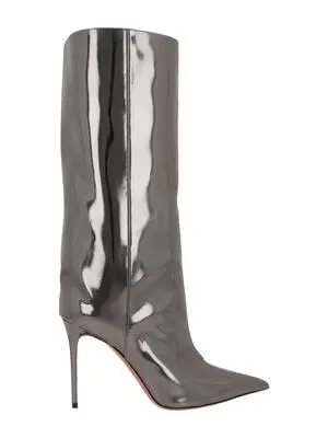 Amina Muaddi Fiona Mirror Boots - Gray