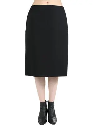 THE ROW Split Zipper Skirt - Black