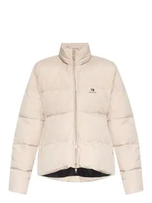 Balenciaga Logo Printed Padded Jacket - Nude