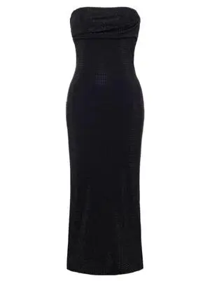 Philosophy Di Lorenzo Serafini Embellished Square Neck Midi Dress - Black