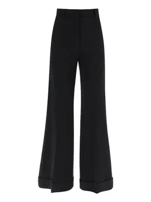 Moschino Mid-rise Palazzo Pants - Black