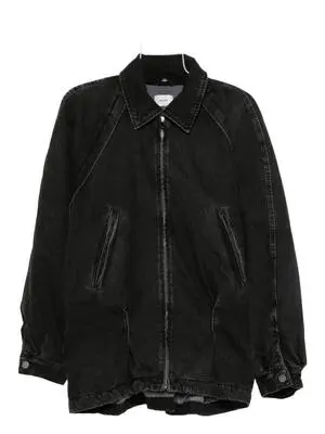 HAIKURE Zip-front Denim Jacket - Black