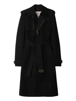 Burberry Double-breasted Belted Trench Coat - Black
