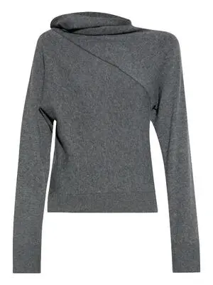 TOM FORD Wrap Collar Knitted Jumper - Black