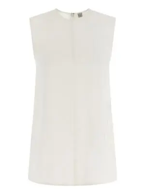 TOTEME Crewneck Sleeveless Top - White
