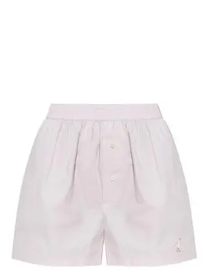 Moschino Embroidered Elastic Waist Shorts - Pink