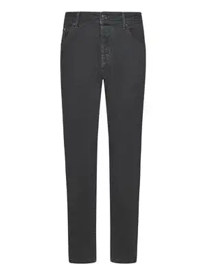 Jacob Cohen Scott Garment-dye Twill Pants - Black