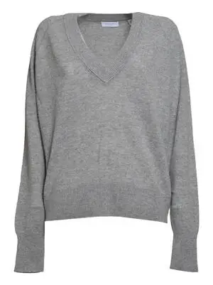 Equipment V-neck Knitted Jumper - Gray