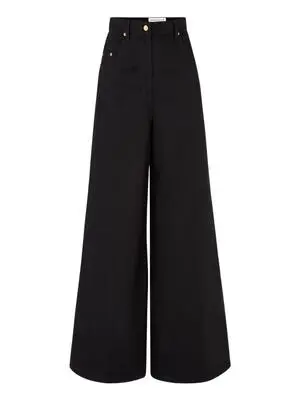 Nina Ricci Wide-leg Flared Pants - Black
