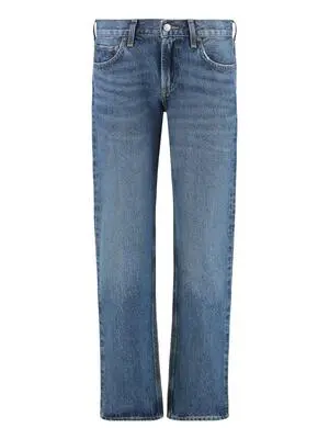 AGOLDE High Rise Straight-leg Cropped Jeans - Blue