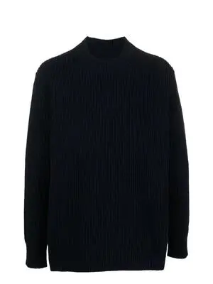 MAISON MARGIELA High-neck Long-sleeved Knitted Pullover - Black