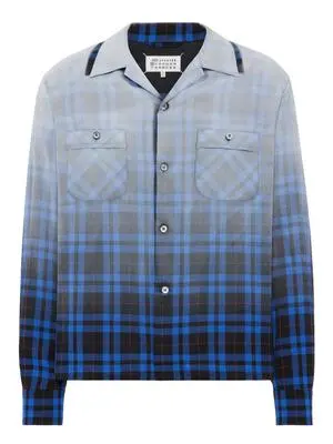 MAISON MARGIELA Gradient Check Shirt - Blue