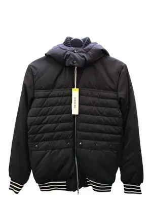 Iceberg Hooded Down Jacket With Quilted Details - Black