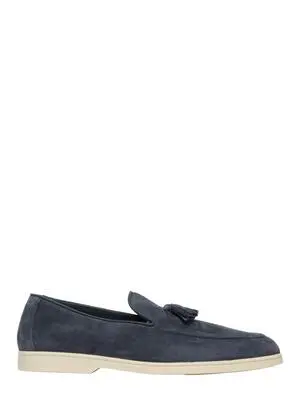 DOUCAL'S Suede Tassel Loafers - Black