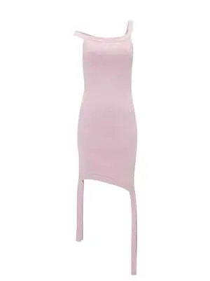 J.W.ANDERSON Jw Anderson Deconstructed Knitted Dress - Pink