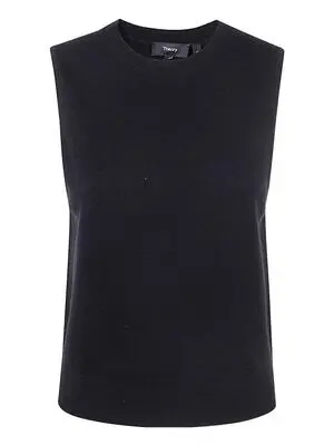 Theory Knitted Crewneck Vest - Black
