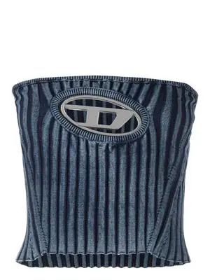 DIESEL® M-clarksville Logo Plaque Bandeau Top - Black