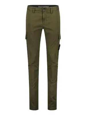 Stone Island Organic Cotton Twill Trousers - Green