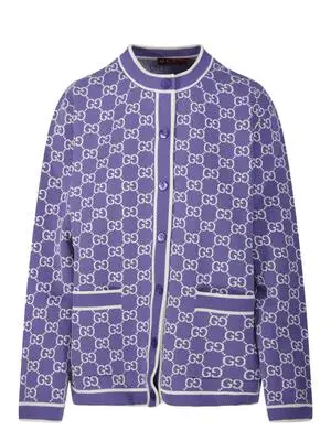 GUCCI Gucci GG Monogram Button-Up Cardigan